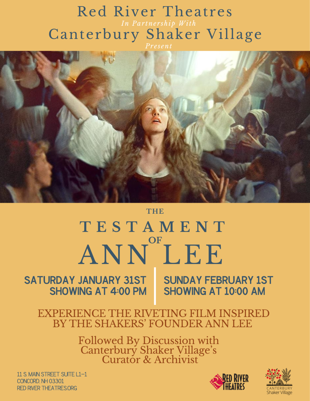 Red River Theatres, in partnership with Canterbury Shaker Village ...